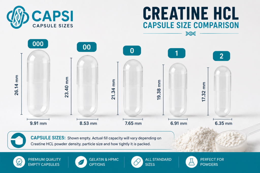 Best Capsule Size for Creatine HCL